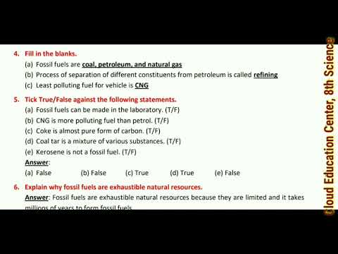 8th Science solutions | 5. Coal and Petroleum | NCERT textbook solutions | Chapter-5 Q&A | Exercise