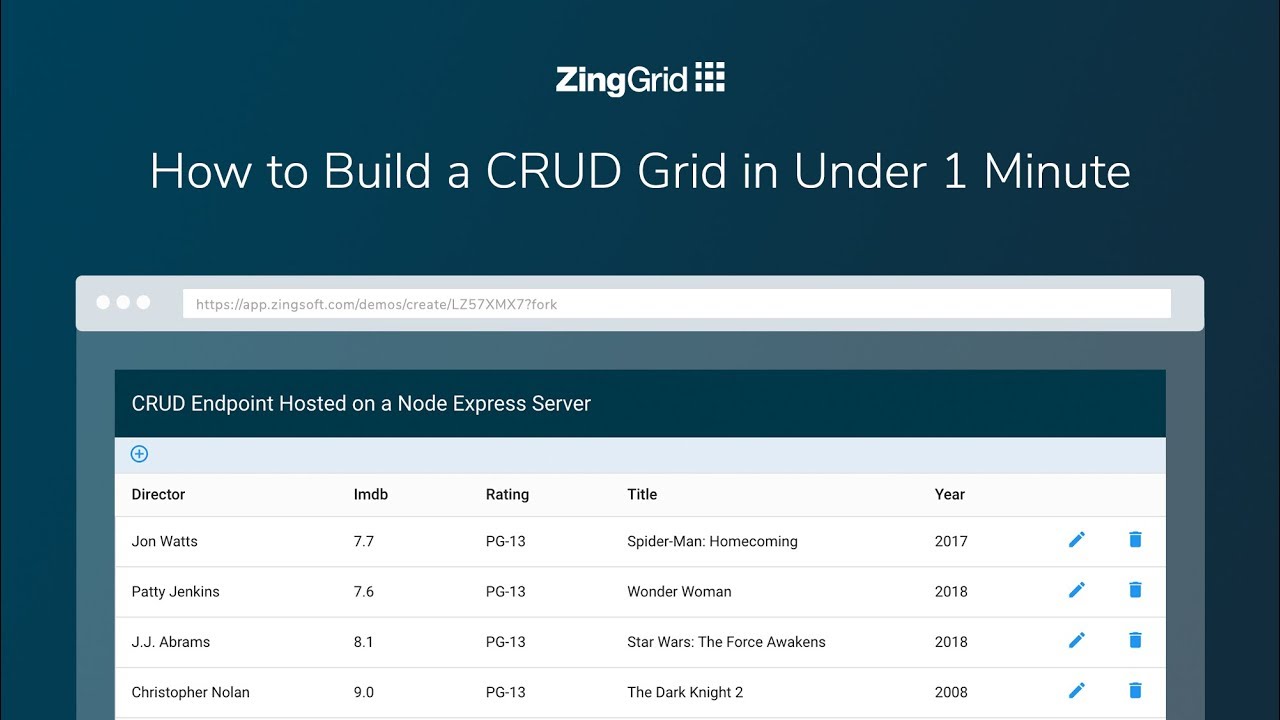 How to Build a CRUD Grid in Under 60 Seconds