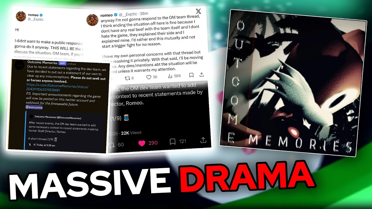 OM DRAMA | Developers RESPOND, ROMEO *APOLOGISES* (Outcome Memories Roblox)