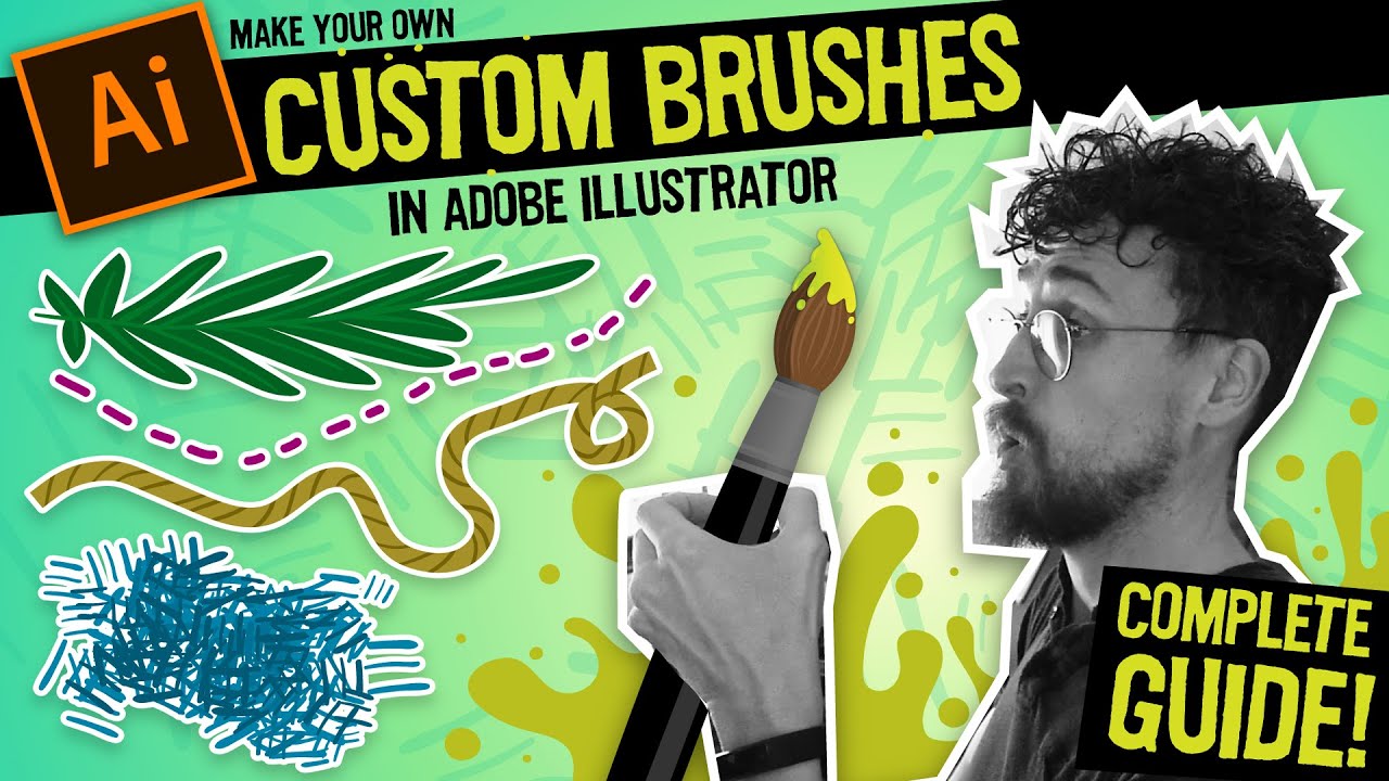 Make your own CUSTOM BRUSHES in Adobe Illustrator! (Easy to follow tutorial)