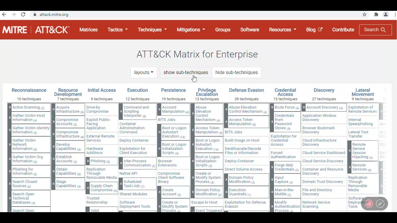 MITRE Attack Framework Exploration
