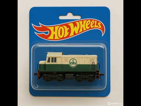 unboxing miniatur lokomotif cc 201 livery vintage versi hotwheels buatan AI #keretaapi #lokomotif