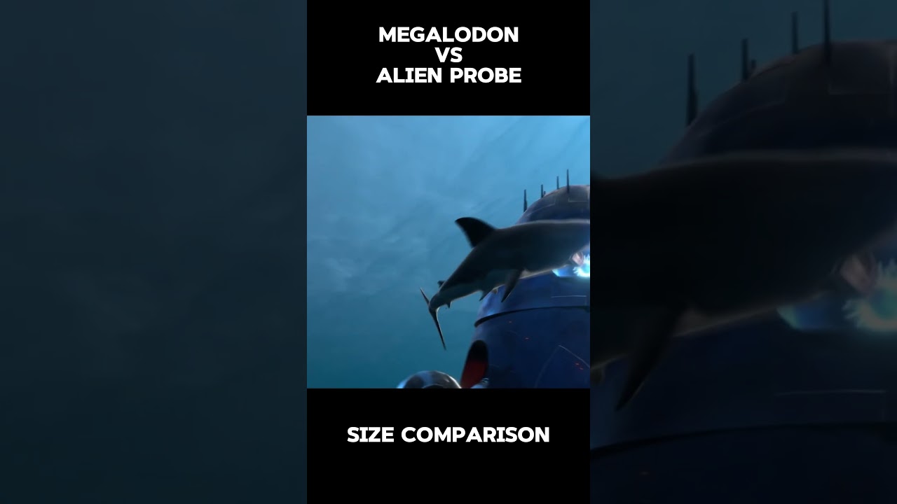 ALIEN PROBE VS MEGALODON SIZE COMAPRISON  #megalodon  #alienprobe #kaiju #godzilla #pacificrim
