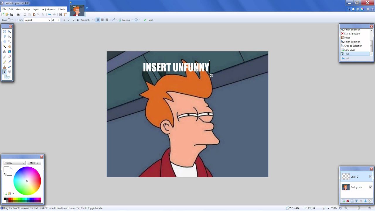 Paint.NET tutorial: Making a meme in 30 seconds