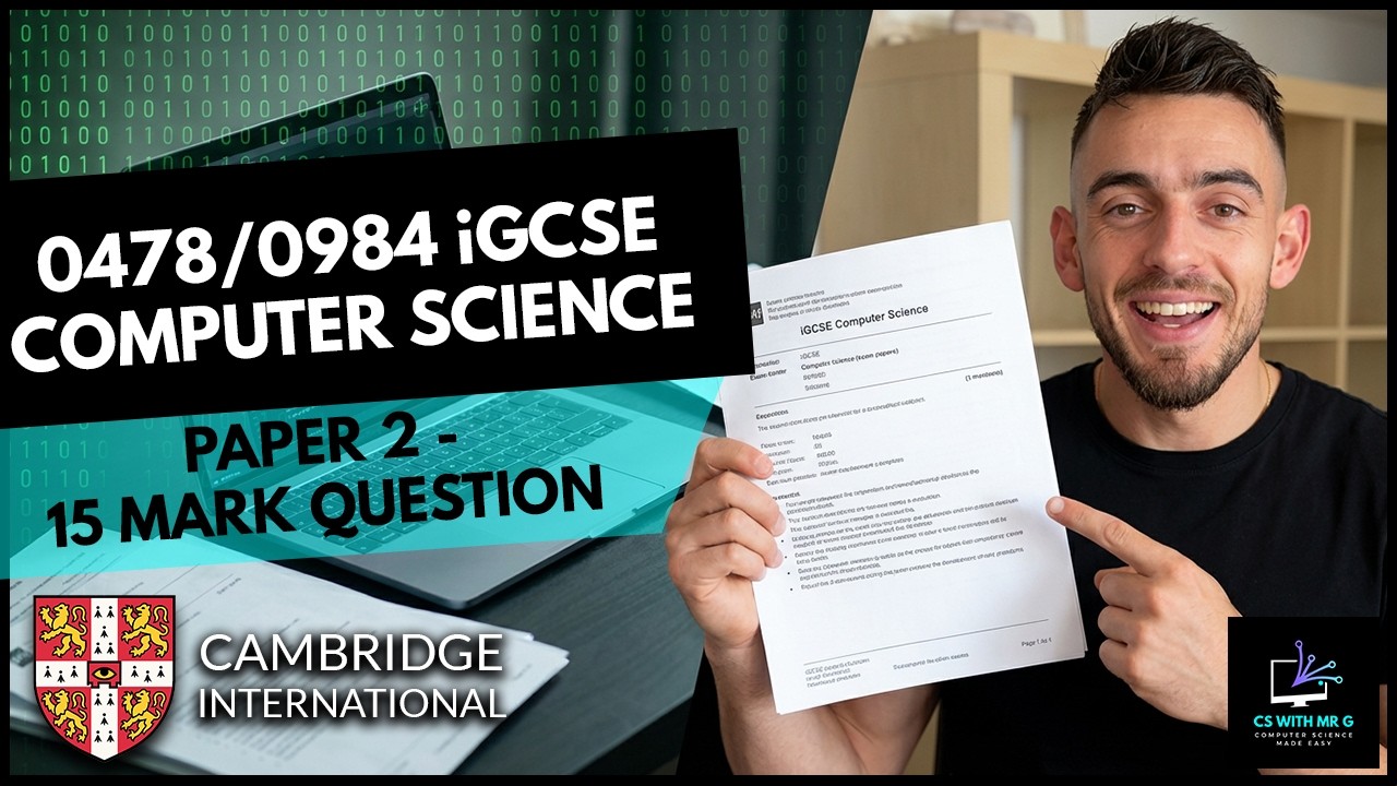 0478/0984 iGCSE Computer Science Paper 2 - 15 Mark Programming Question Solved | Pseudocode M/J 2025
