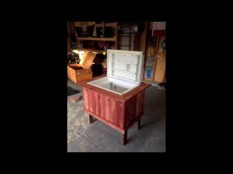 This DIY Rustic Cooler Was Converted From a Broken Refrigerator and It ...