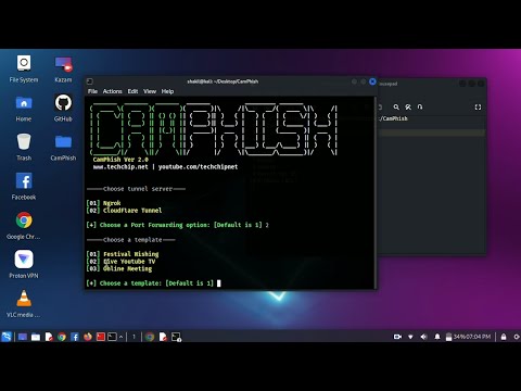 How to get a front camera access from kalilinux | Ethical Hacking | CamPhish 2025