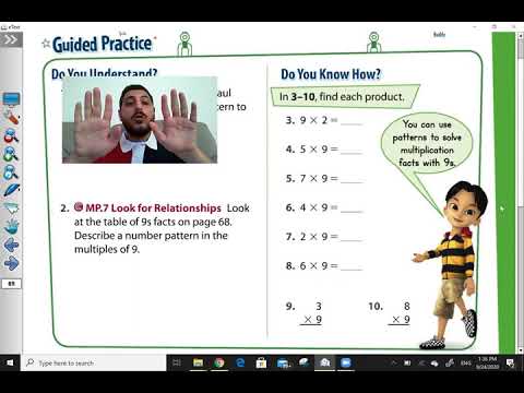 Savvas realize Math book Grade 3. Lesson (9 as a factor)