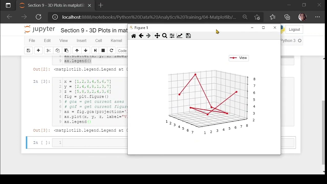 Data Visualization using matplotlib - Section 9: 3D Plotting
