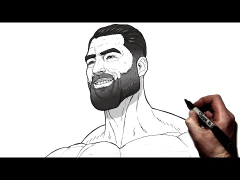 How To Draw GigaChad | Step By Step | Meme