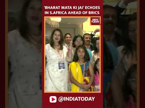 Members Of The Indian Diaspora Cheers As Pm Modi Lands In Johannesburg To Attend BRICS Summit