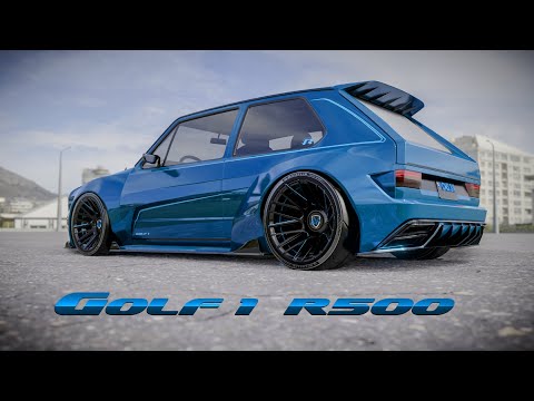VW Golf R500 Looks Like a Wide, Slammed Mk1 That Could Digitally Eat ...