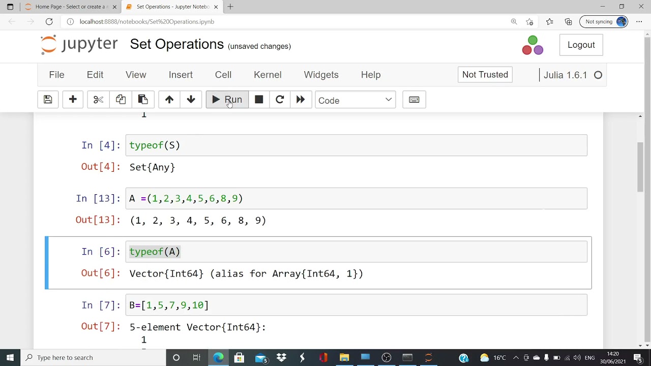 Julia - Set Operations