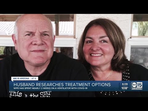 Husband researches treatment options for wife