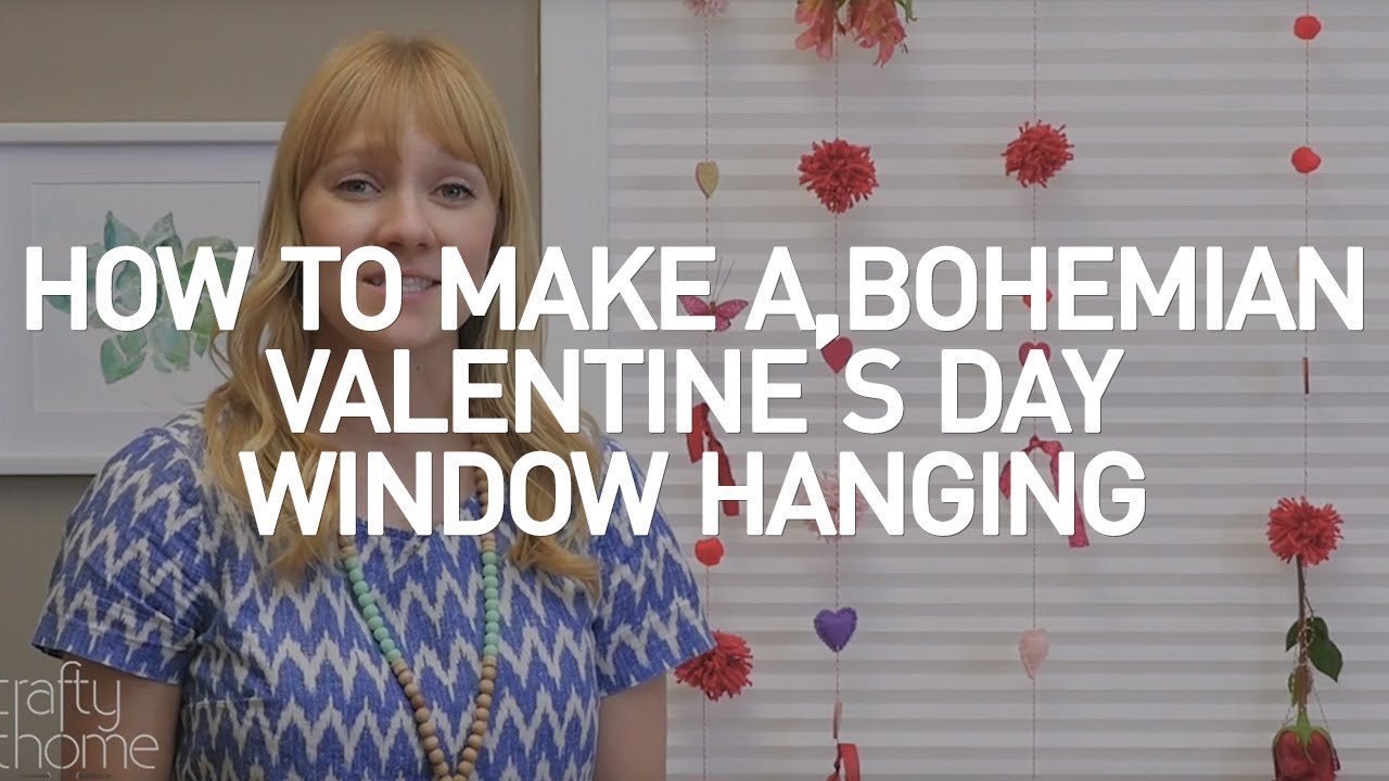Bohemian Valentines Day Window Hanging:  Crafty at Home