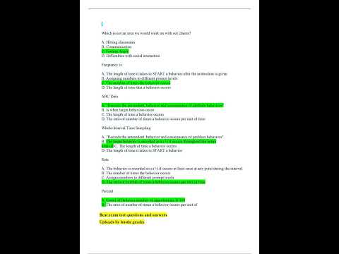 BCAT EXAM TEST QUESTIONS AND ANSWERS 2023 UPDATE
