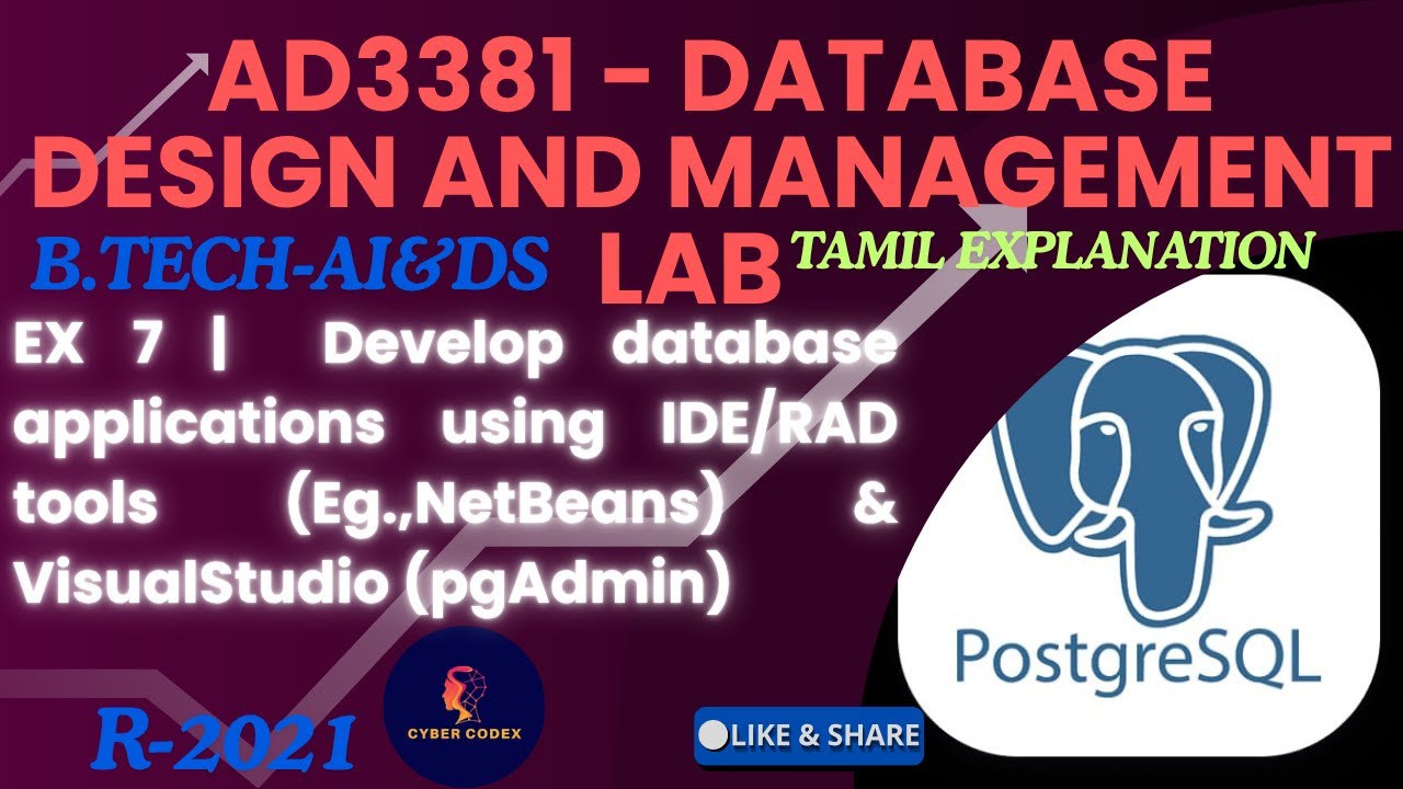 💻 AD3381 -Database Design and Management Lab|EX NO-Develop Database Applications using NetBeans & VS