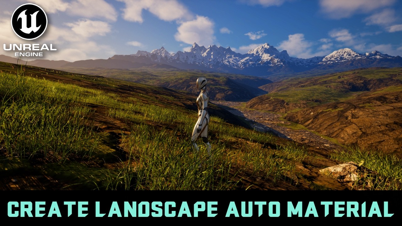Create Open World Landscape Auto Material -  Unreal Engine 5 Complete Tutorial