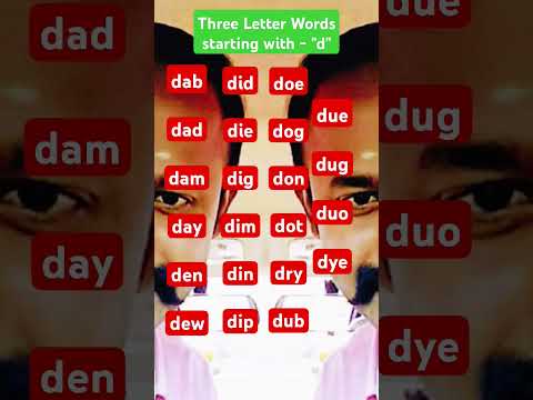 Three Letter Words starting with - "d" #threeletterwords