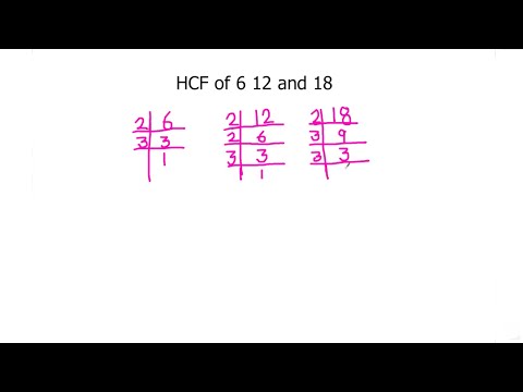How to find HCF of 6 12 and 18 / 6 12 and 18 ka hcf / HCF of 6 12 and 18 by prime factorization