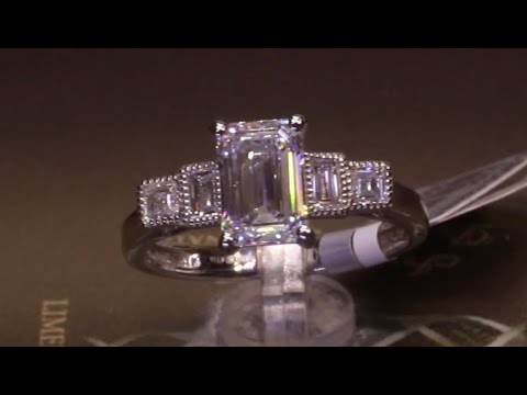 #100948 | T1.96ct/C1.52ct | Emerald Cut, Baguette Cut and Carre Cut Five Stone Ring | Platinum