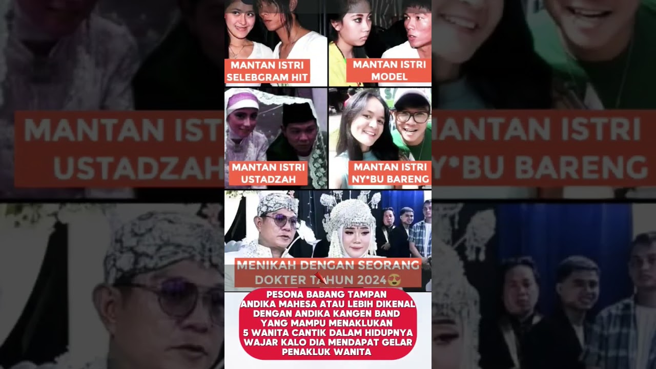 Inilah 5 Wanita Cantik yang ditaklukan Andika Kangen Band❗#celebrity #entertainment #breakingnews