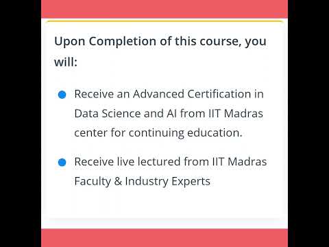 Advanced Certification in Data Science and AI : Master this Course by IIT Madras & Intellipaat.