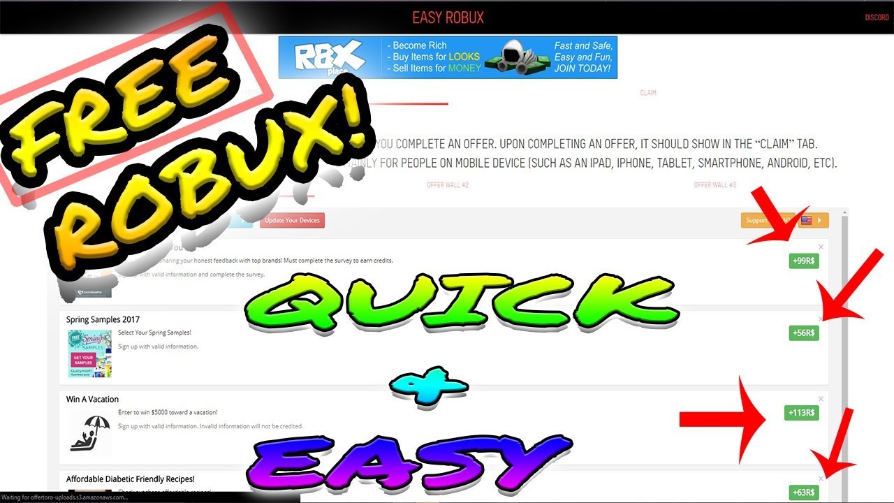 HOW TO GET FREE ROBUX 2017 ( EASY METHOD )