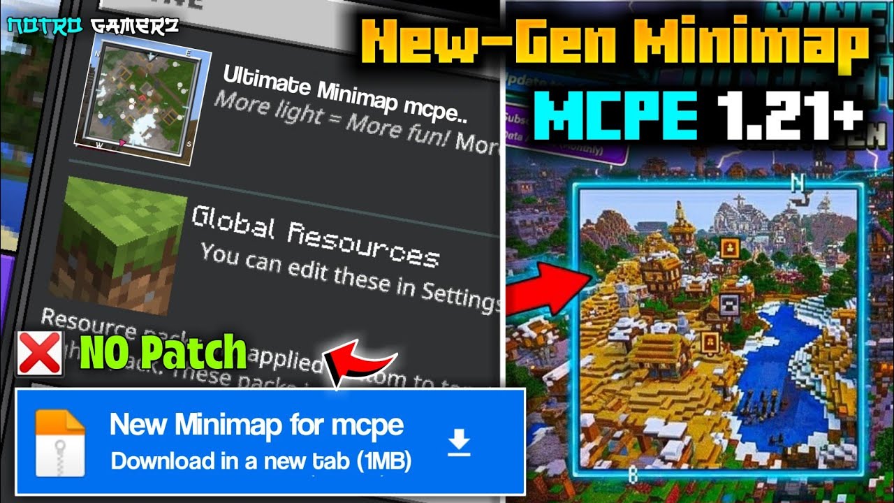 UPDATED Minimap Mod For Minecraft PE 1.21+ [100% WORKING]