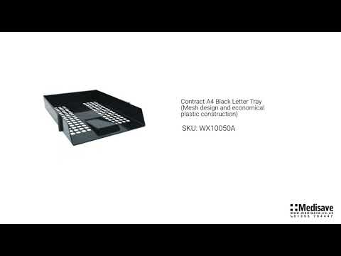 Contract A4 Black Letter Tray Mesh design and economical plastic construction WX10050A
