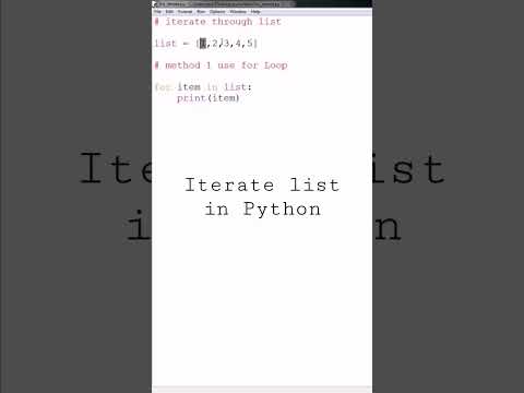Iterate list in Python #python #programming