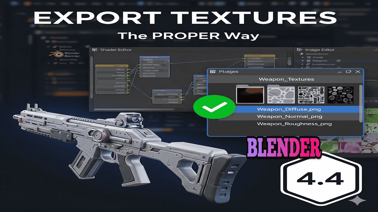 How to Export Textures and Materials in Blender4.4 in Proper Way