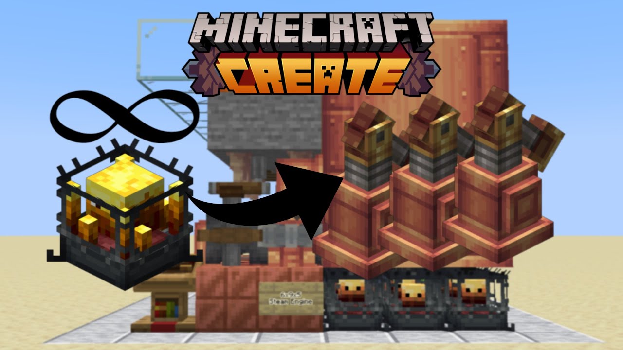 My First Self-Sufficient Lvl 9 Steam Engine - Minecraft Create Mod