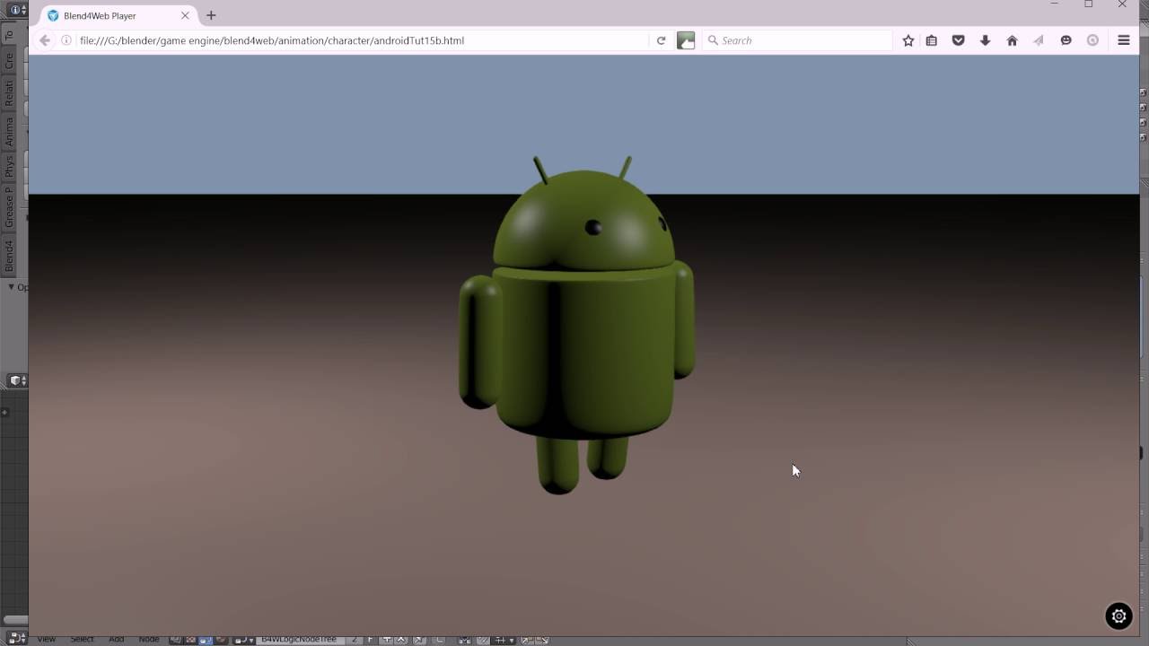 Character Animation Exported to a Web Page Using blend4web A Very Simple Armature Rig No Deformation