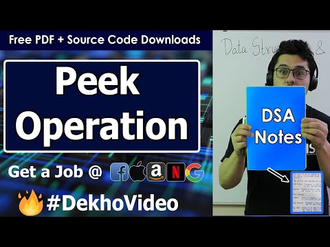 Peek Operation in Stack Using Arrays (With C Code & Explanation)