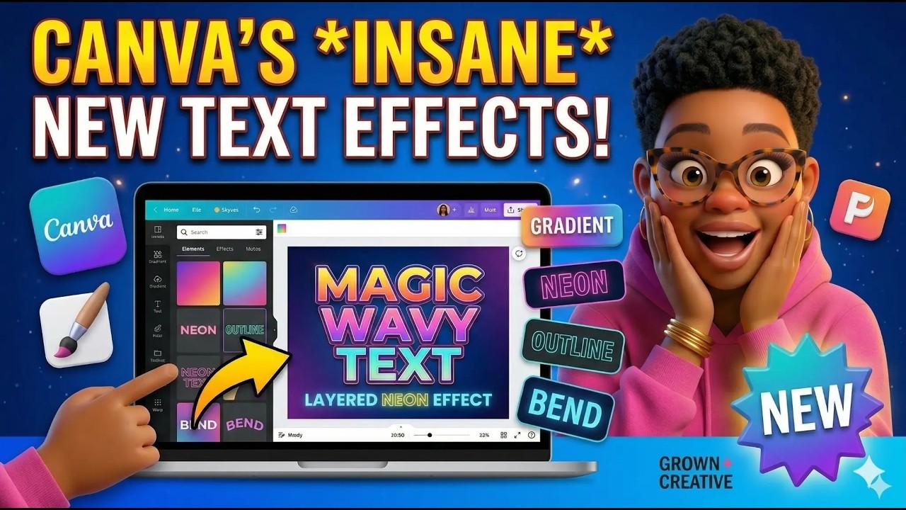 NEW Canva Text Effects Are Here! (Neon, Sci-Fi, Graffiti & More)