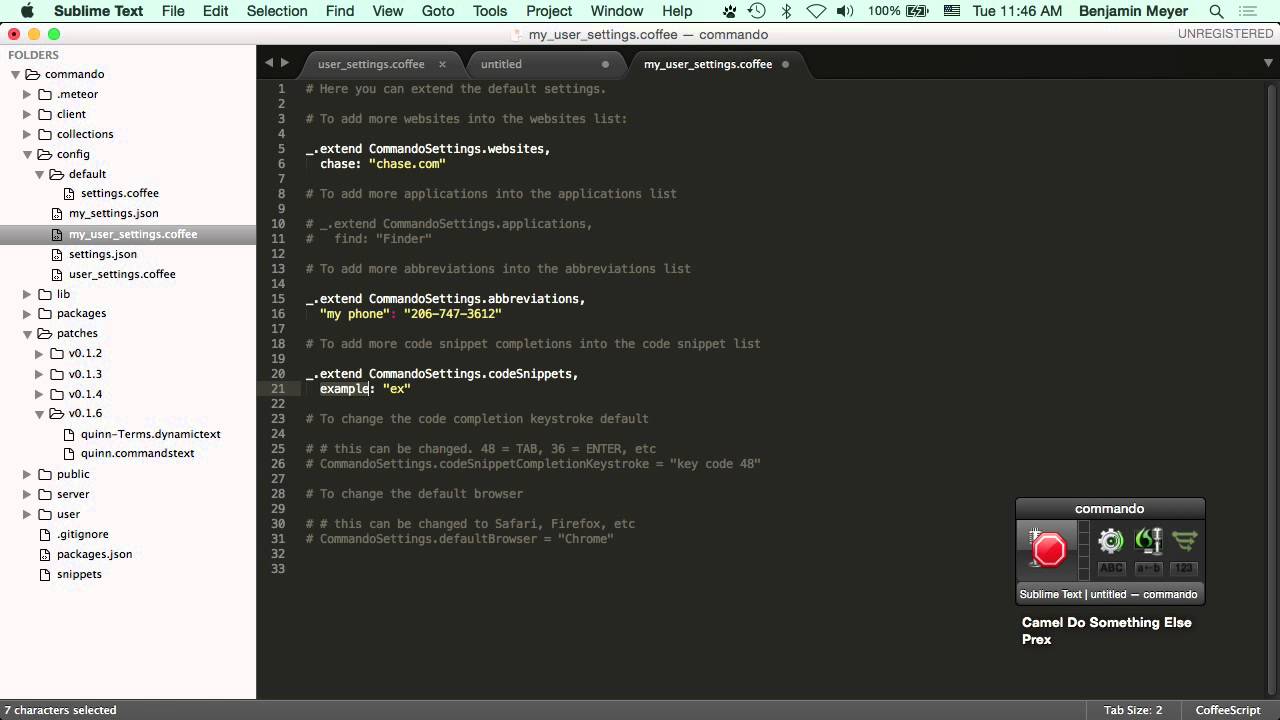 VoiceCode Tutorial: Inserting code snippets by voice