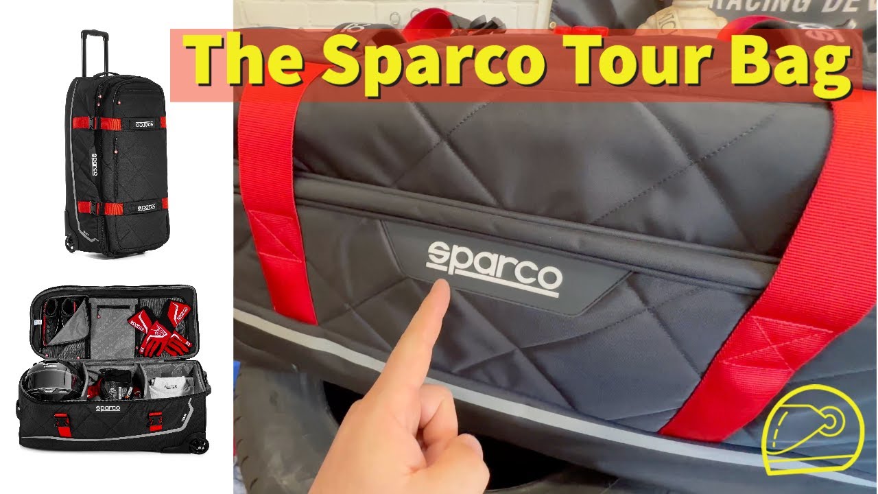 Flying abroad with a Crash Helmet? - The Sparco Tour Bag #sparco #travel #baggage #helmet #suitcase