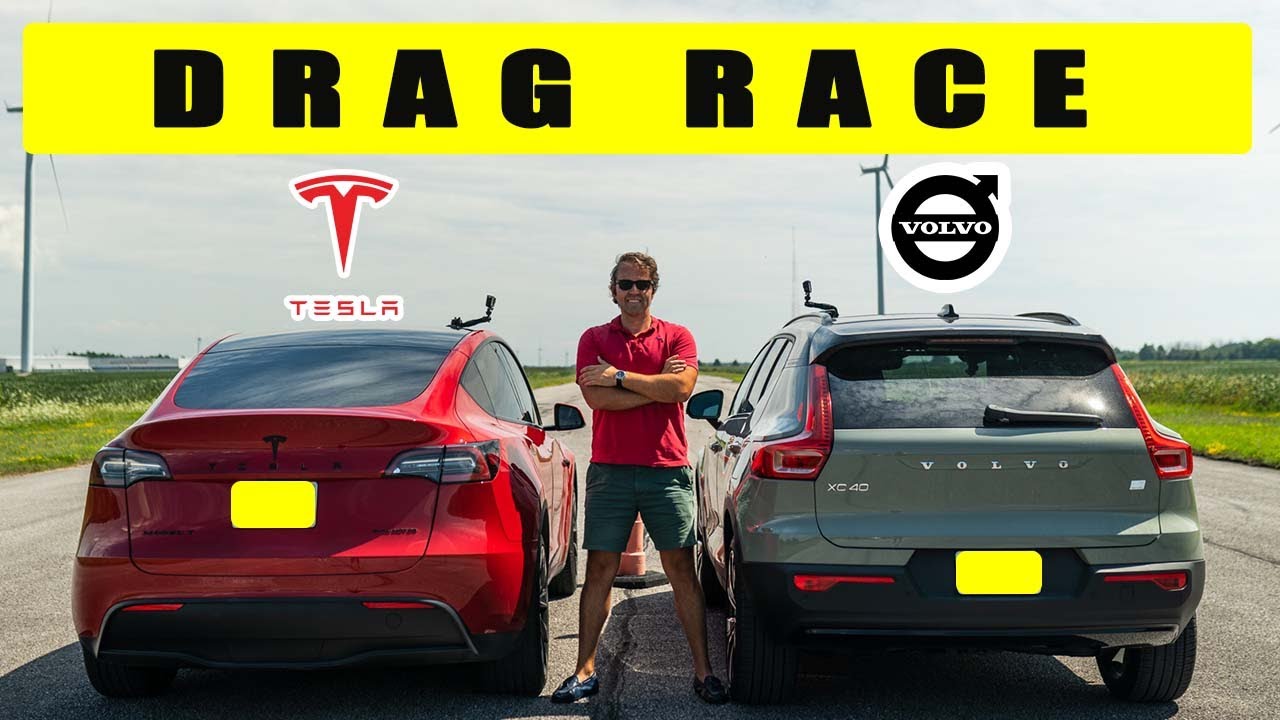 2021 Tesla Model Y Drag Races Volvo XC40 Recharge, Both Are Pretty ...