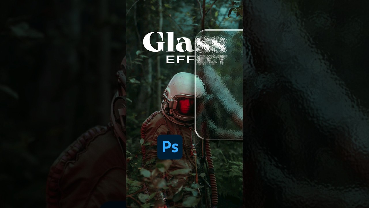 How to make Glass Effect *FAST* in Adobe #Photoshop  // #graphicdesign