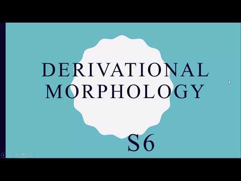 Derivational Morphology