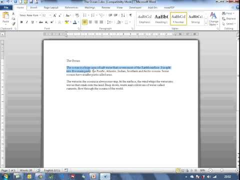 ECDL Word Processing