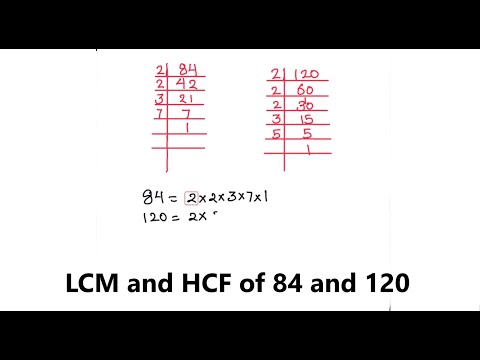 How to find the LCM & HCF of 84 and 120 / How To Find The LCM & HCF Of 24 And 36 In Under 5 Minutes!
