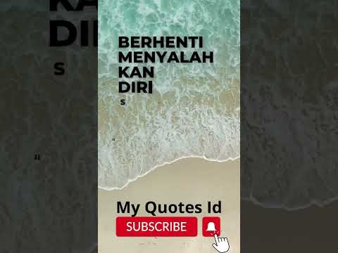 Berhenti menyalahkan diri sendiri, semua itu diluar kendali kamu