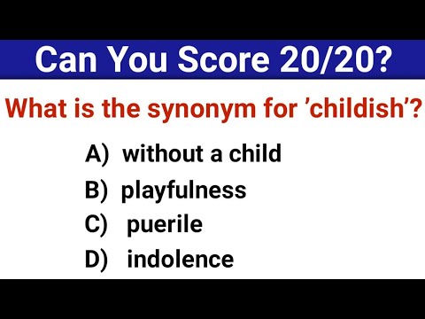 English Synonym | CAN YOU SCORE 20/20 IN THIS SYNONYM QUIZ? #CHAPTER5