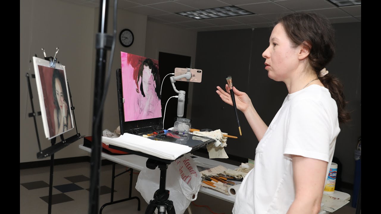 Portrait Demonstration by Elena Burykina at the Portrait Society of Atlanta, September, 2022.