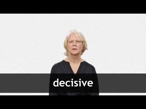 DECISIVE definition in American English | Collins English Dictionary