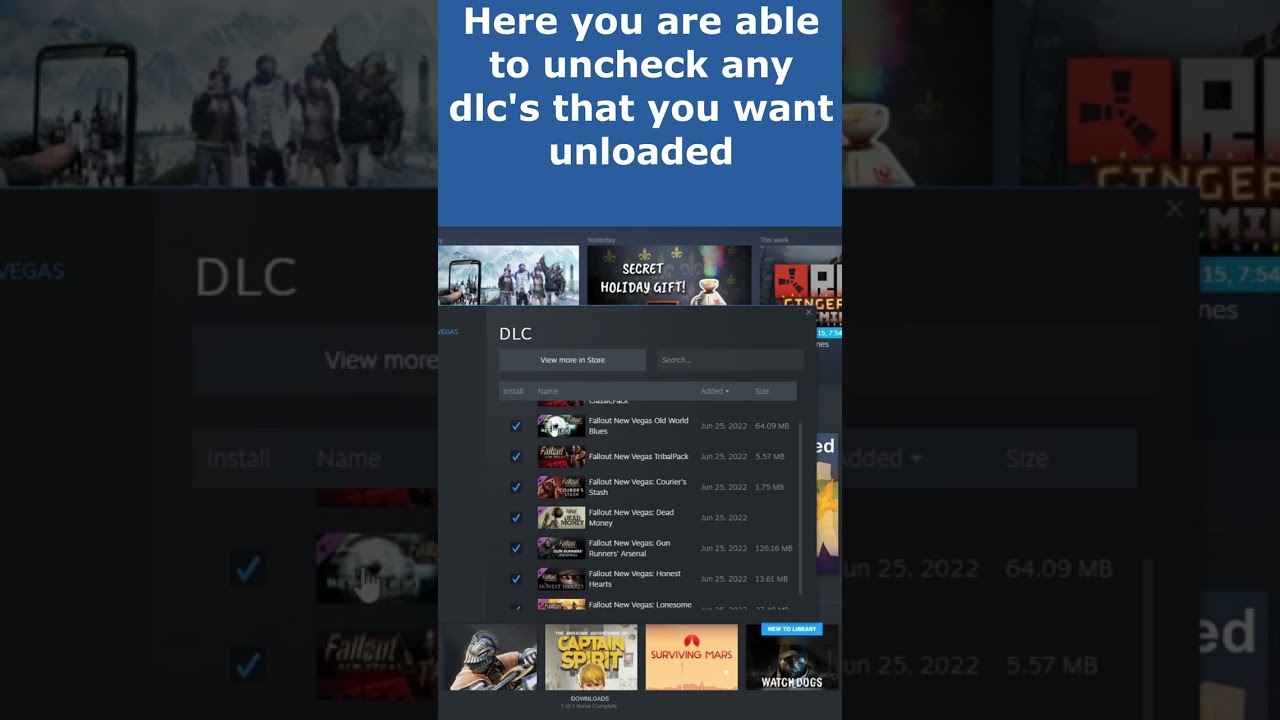How to disable steam dlc's! #tutorial