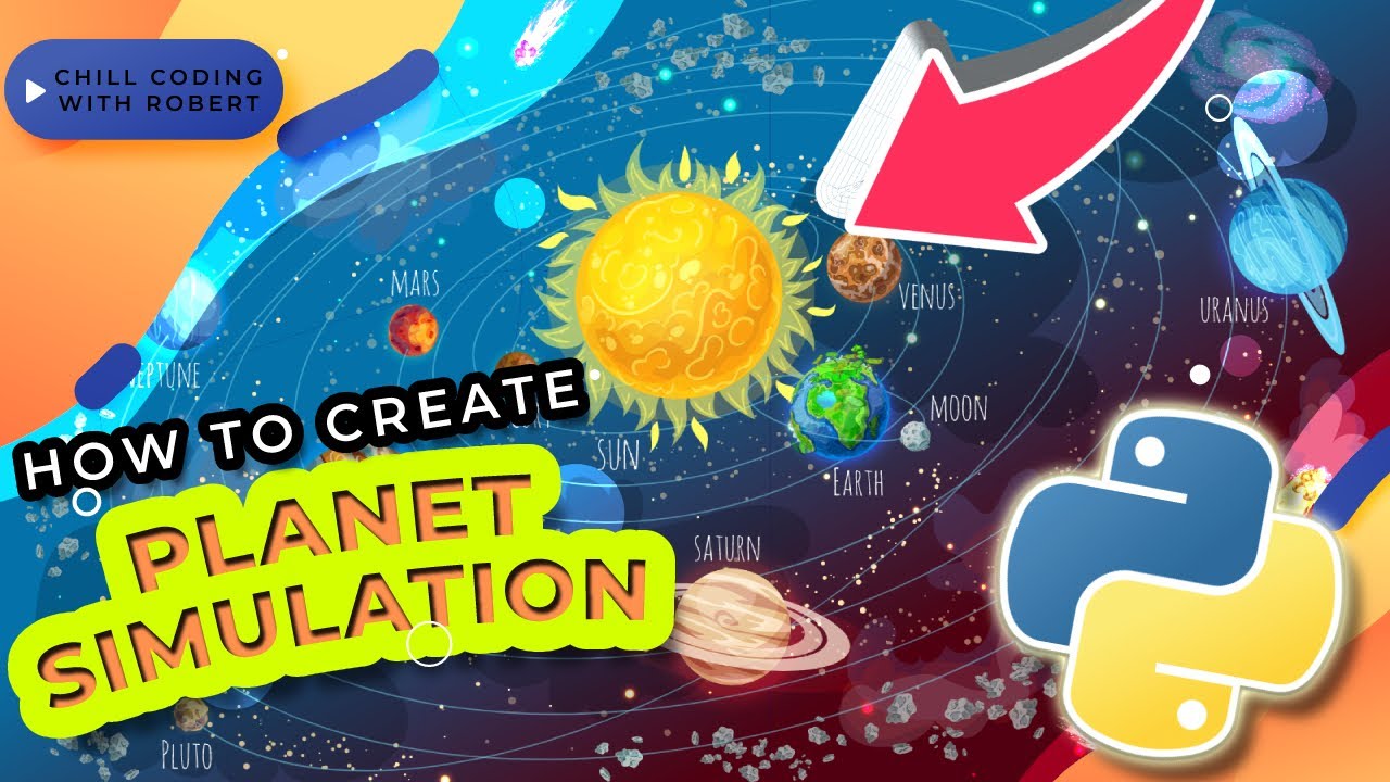 PLANET ROTATION SIMULATION IN PYTHON | PYGAME TUTORIAL NO TALKING 2022