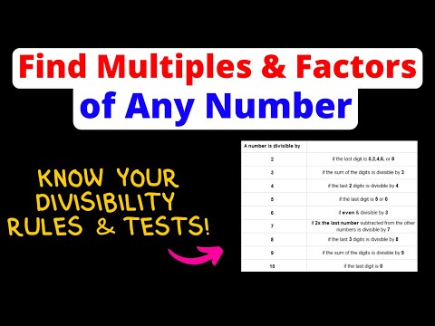 Find Multiples & Factors - Divisibility Rules for 1 2 3 4 5 6 7 8 9 10 | Eat Pi